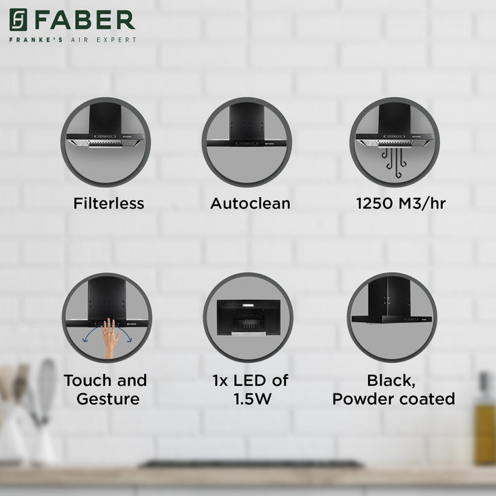 Faber 75cm Chimney - Kitchen Chimney 75cm - Buy Filter less Auto Clean ...
