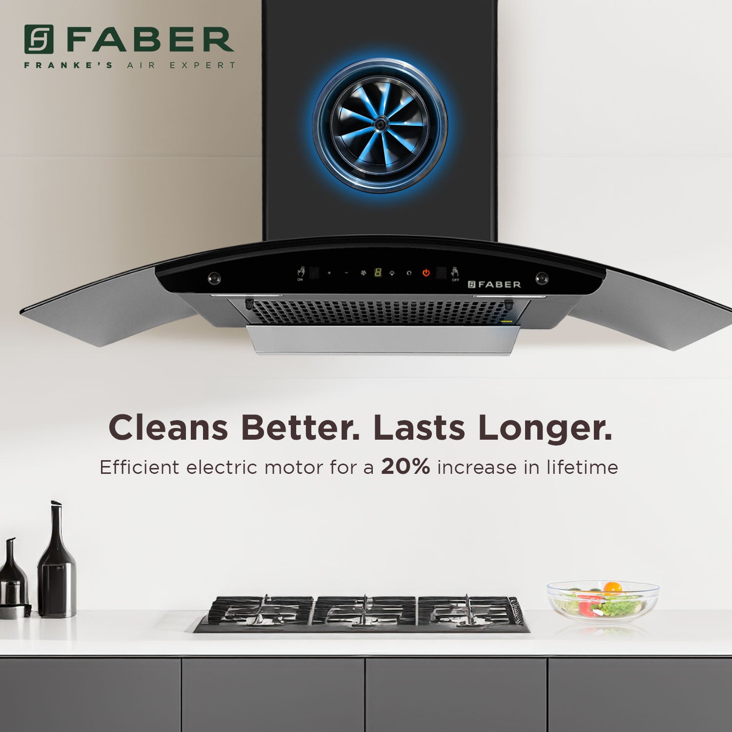 Buy kitchen chimney Hood Mystic BLDC FL HC BK 90 cm Online - Buy now at ...