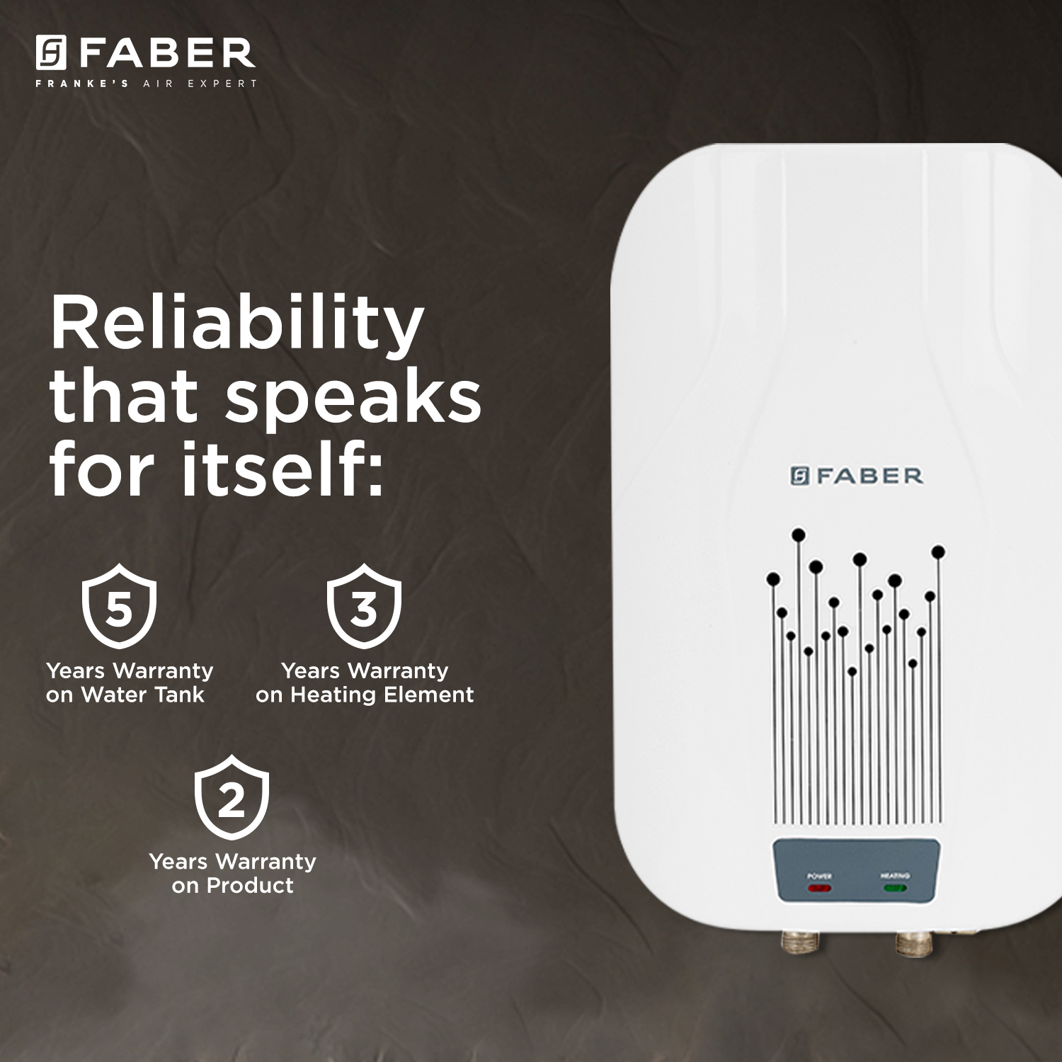 Faber FWG Zippy 5.0 Water Heater | Fast Heating & Energy Efficient ...
