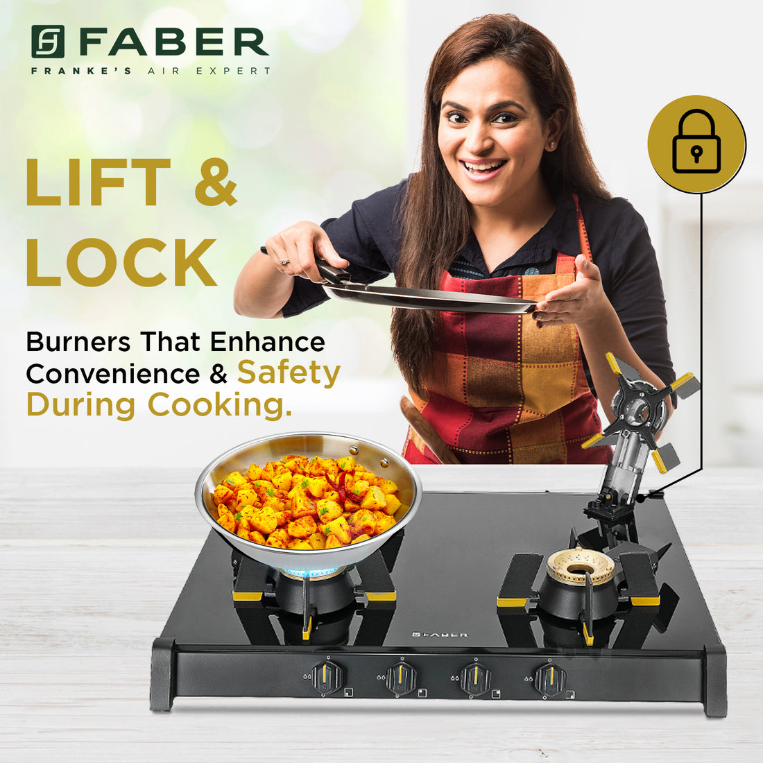 Buy Best Faber 4 Burner GENIUS 704 BK Cooktop Online - Buy now at ₹ 16,320