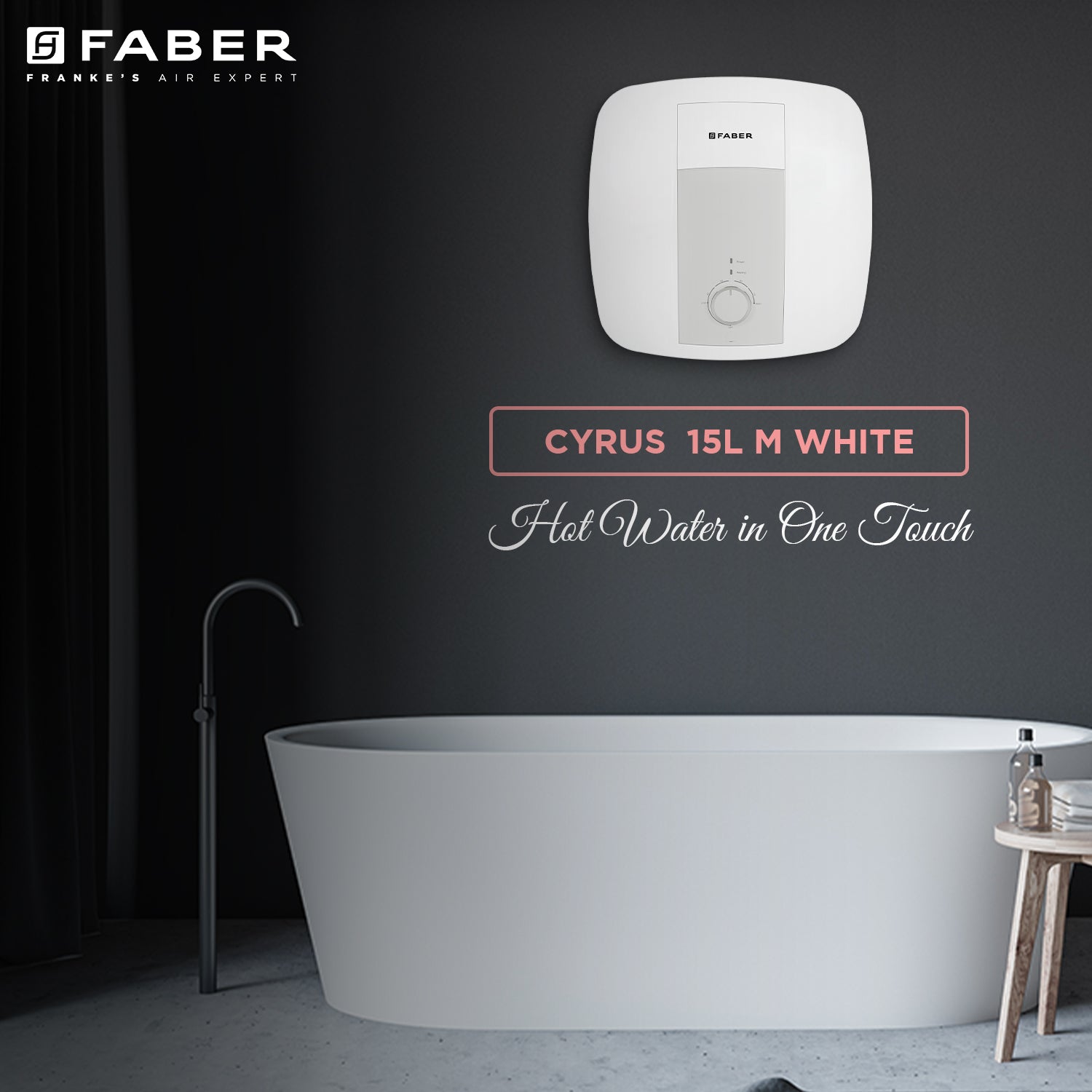 FWG Cyrus 15L Water Geyser - White & Silver - Buy now at ₹ 8,999