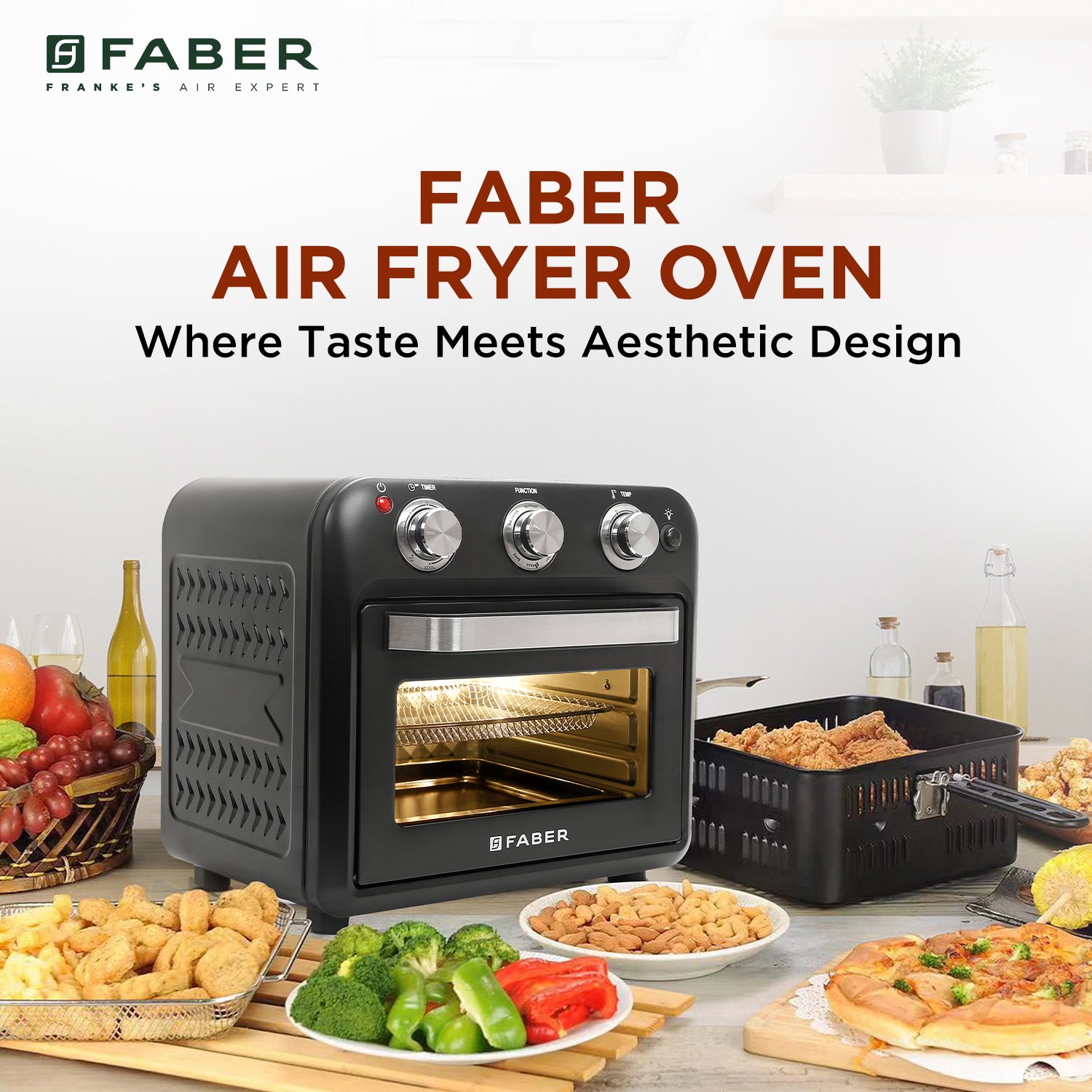 Buy Faber Best Hot Air Fryer FAF 20L OVEN 2in1 BK Online at Best Price ...
