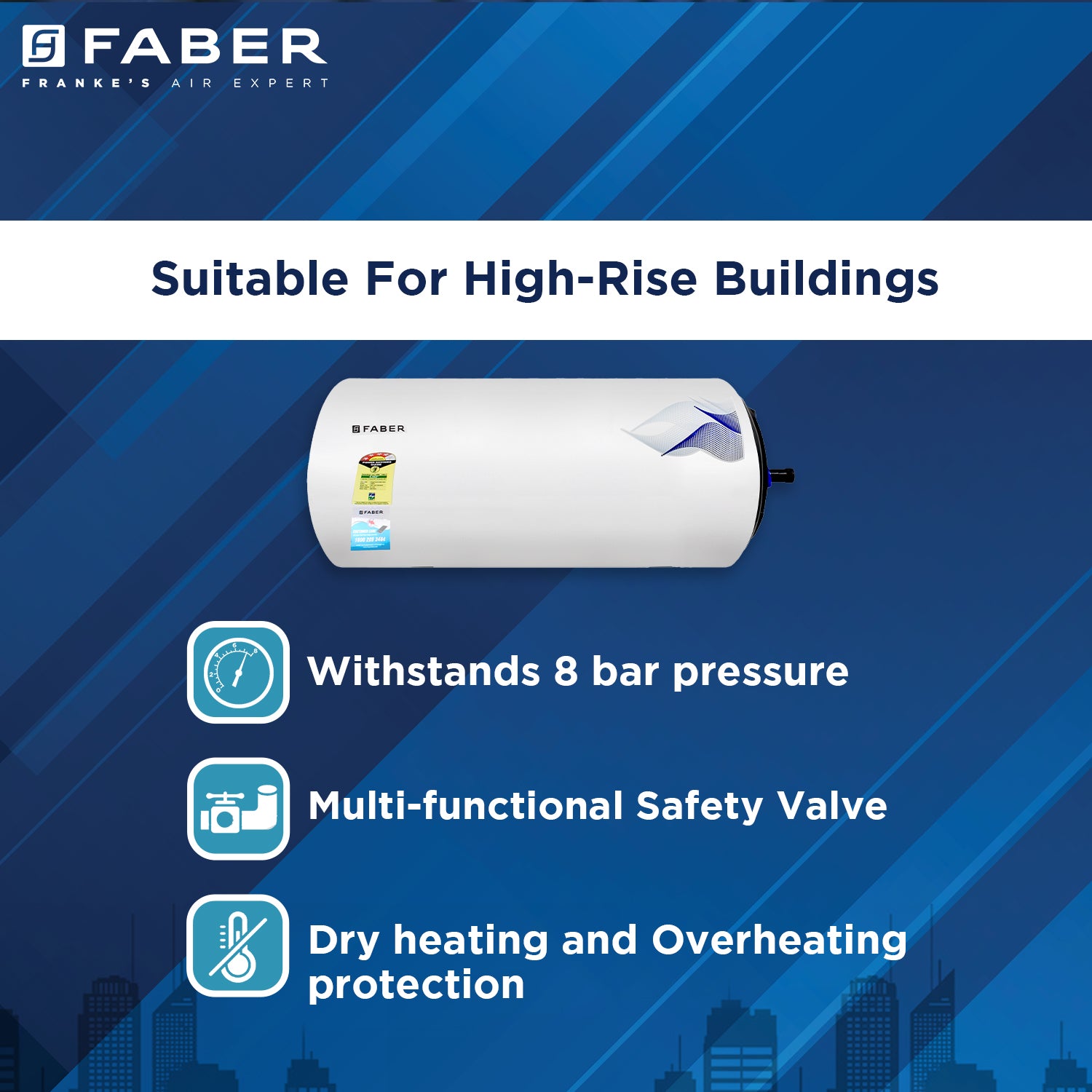 Buy FWH Jazz LH (Storage Water Geyser) Water Heaters Online - Faber ...