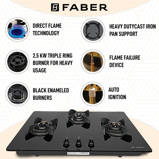 Faber Hobtop Gas Appliance - Buy Built In Hobs/Gas Stove Online at Best ...