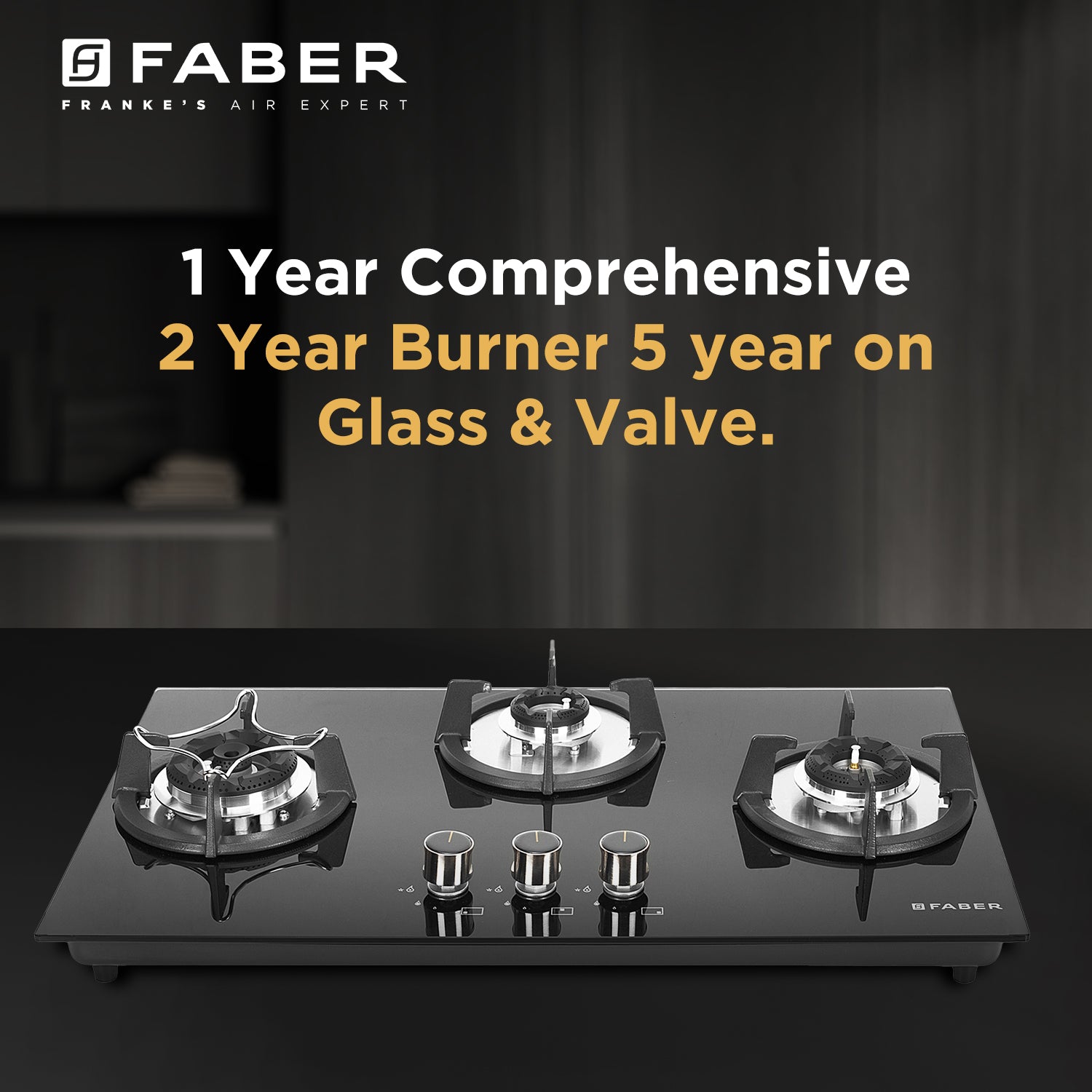 Buy Faber HOB SUPERIA HT763 BR AI 3 Burner Hobtop Online - Buy now at ₹ 16,174