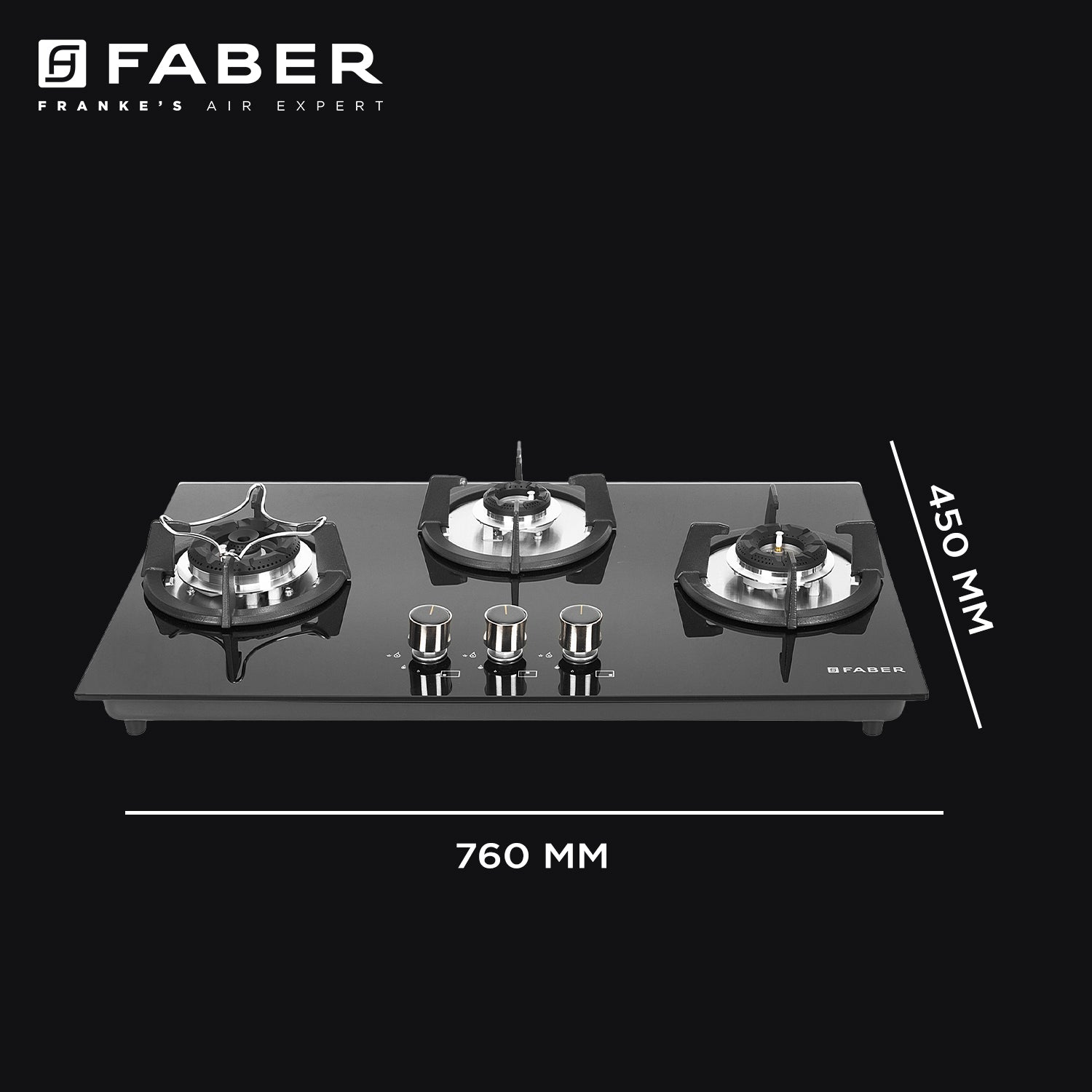 Buy Faber HOB SUPERIA HT763 BR AI 3 Burner Hobtop Online - Buy now at ₹ 16,690