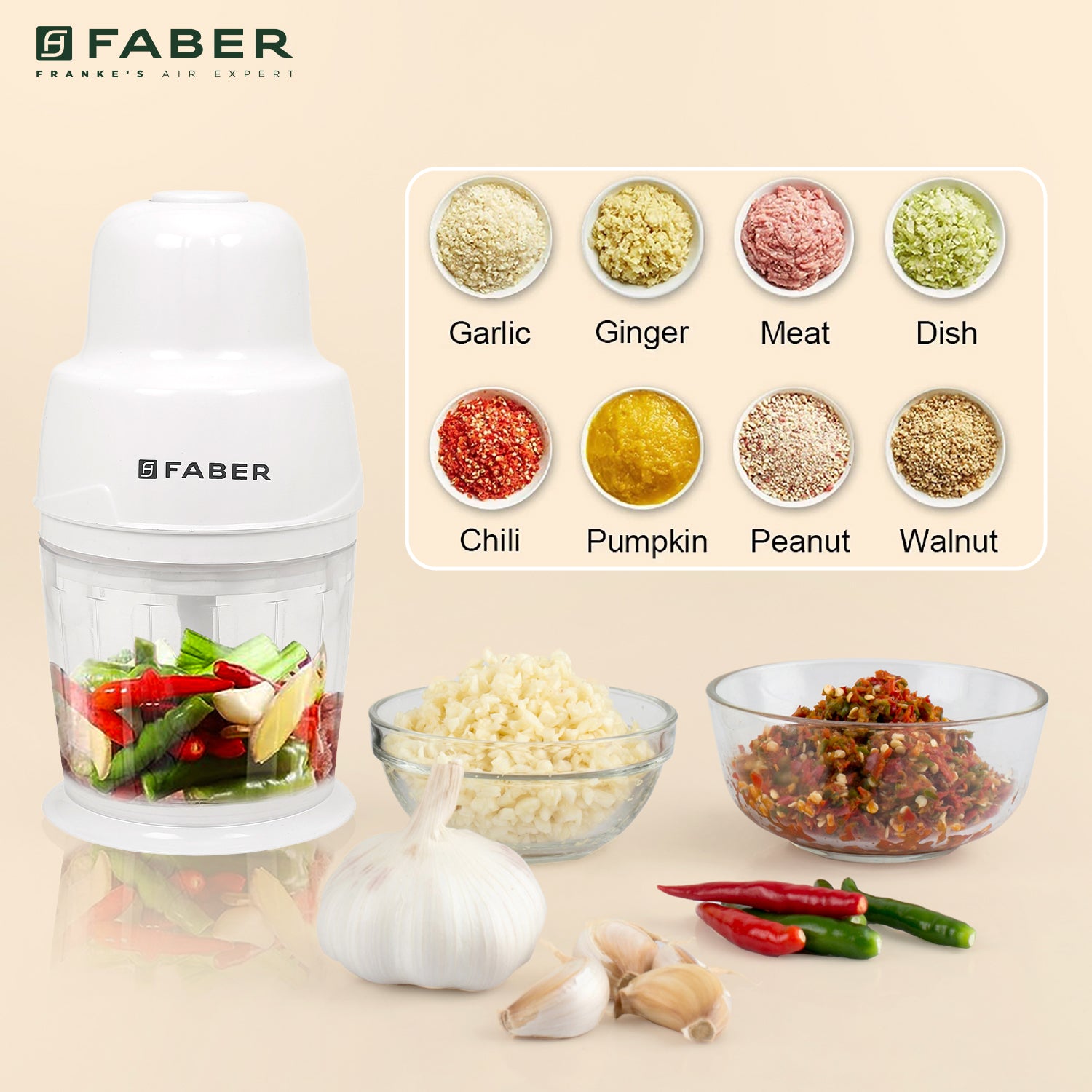 Buy PRO CHOPPER 250W WH Chopper & Hand Blender Online - Faber India ...