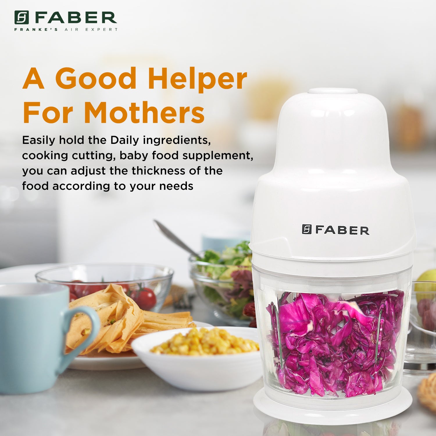 Buy PRO CHOPPER 250W WH Chopper & Hand Blender Online - Faber India ...