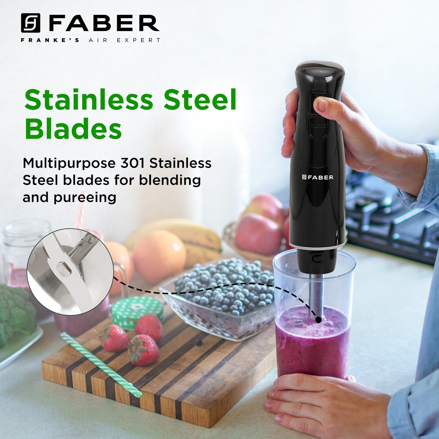 Shop the Best Hand Blender: FHB 300W SS BK Model - Buy now at ₹ 1,699