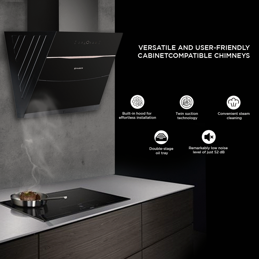 Buy 60cm 3D Everest Hood Heat Control Kitchen Chimney Online - Buy now ...
