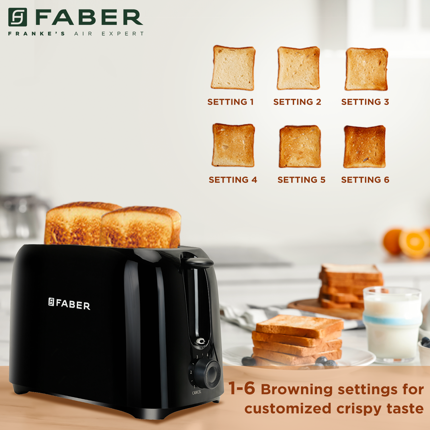 Buy FT 750W BK LID - Pop Up Toaster Toaster Online - Faber India - Buy ...