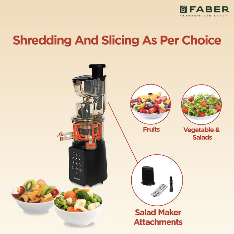 Buy Faber Best FSJ 200 BK-M Slow Juicer, salad maker Online - Buy now ...