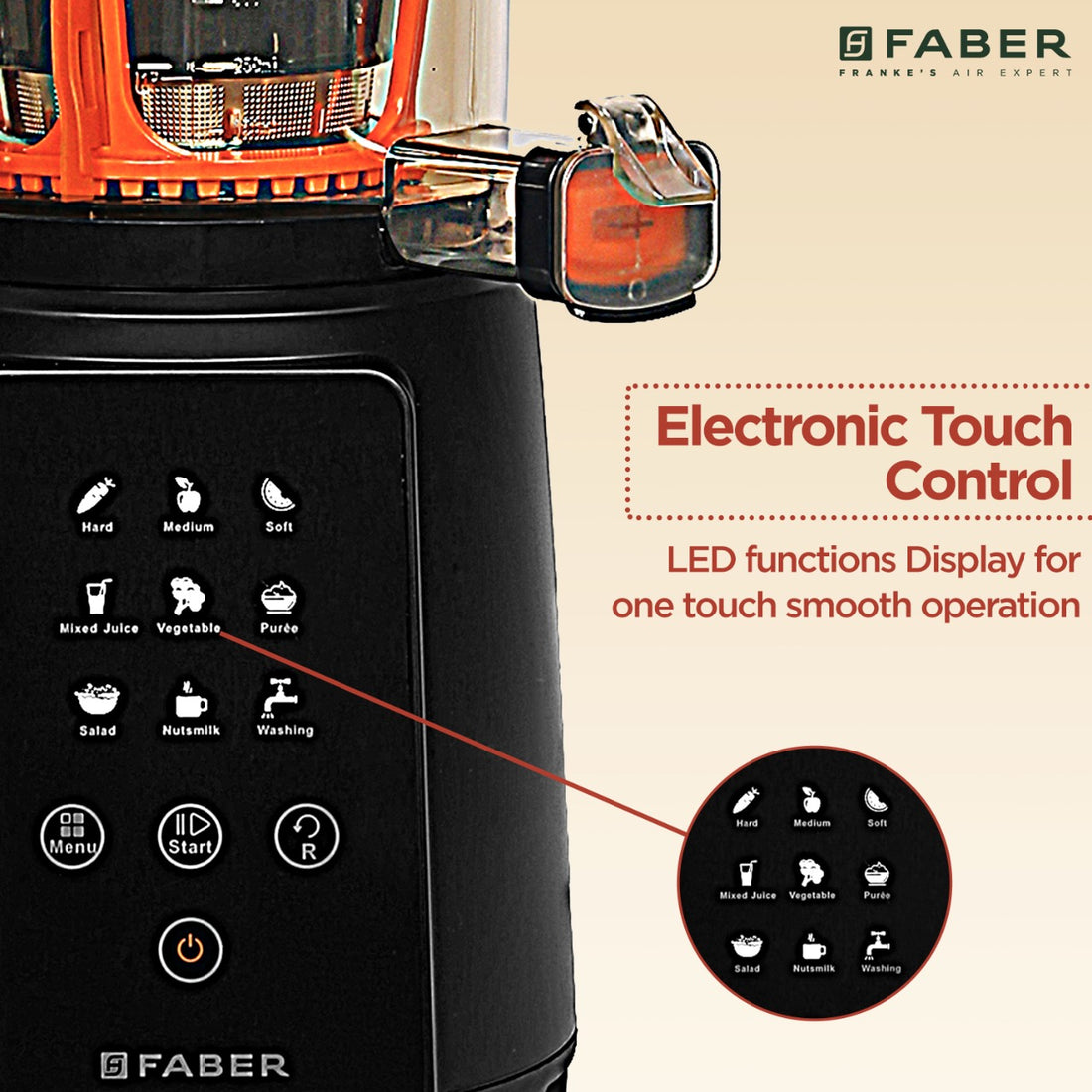 Buy Faber Best FSJ 200 BK-M Slow Juicer, salad maker Online - Buy now ...