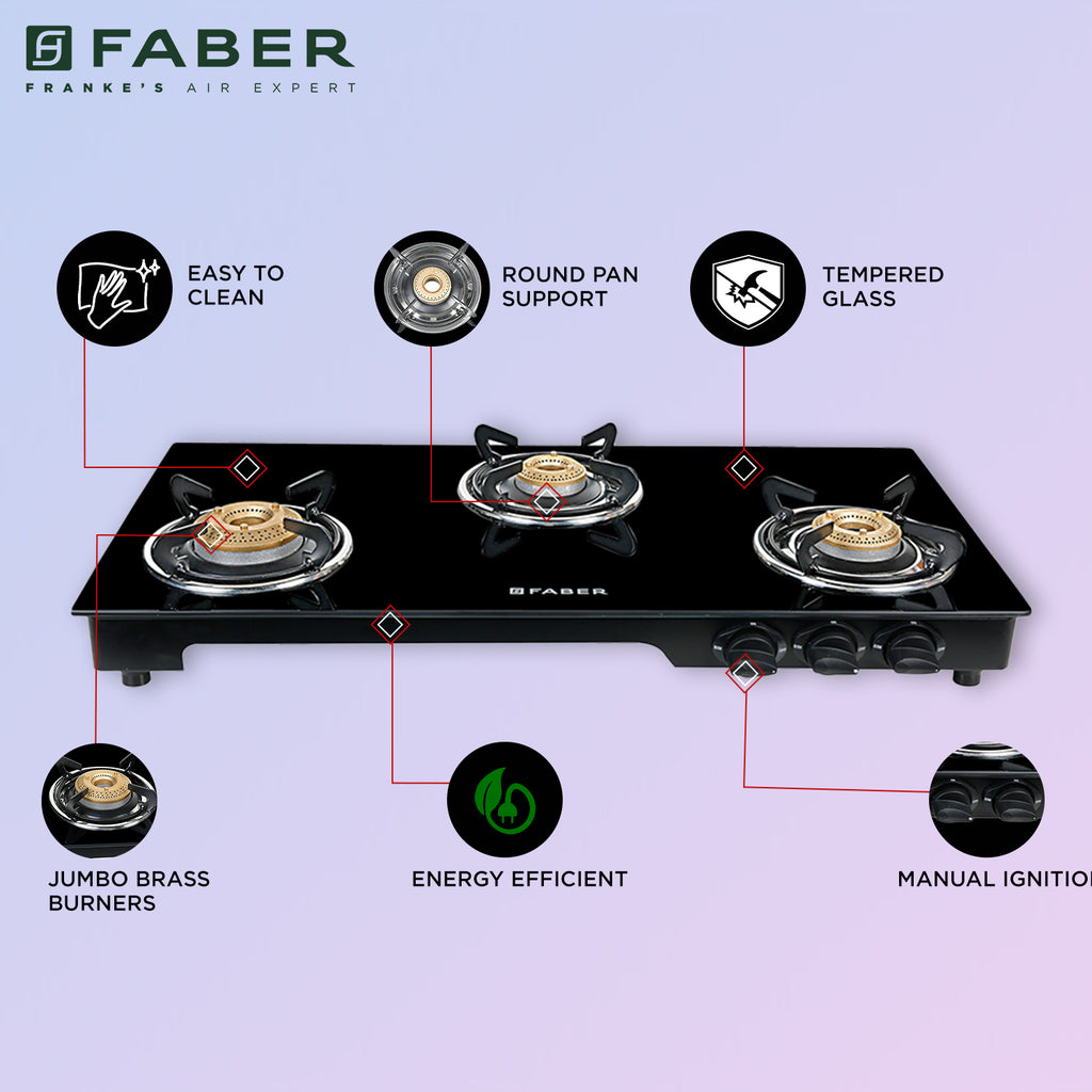 Buy HOB COOKTOP MAGIC 3BB BK Hobtop Online - Faber India - Buy now at ...