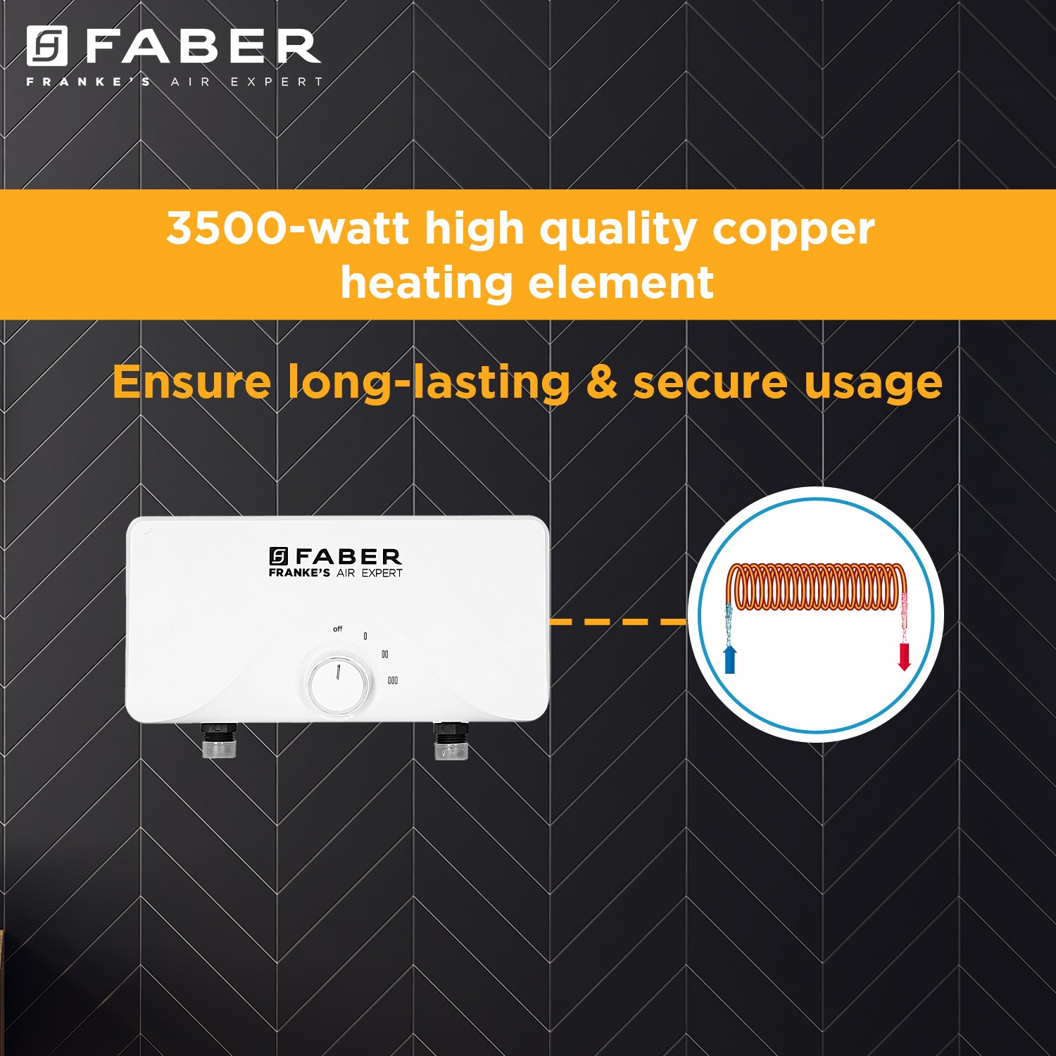 Buy Faber Best FWG AGNES 3.5 kW Instant Water Heater Online – Faber India
