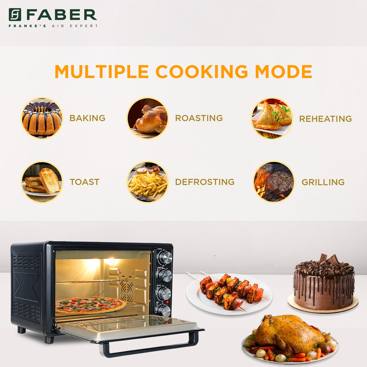 Buy Faber FOTG Black 34L Best Double Glaze Oven Toaster Grill - Buy now ...